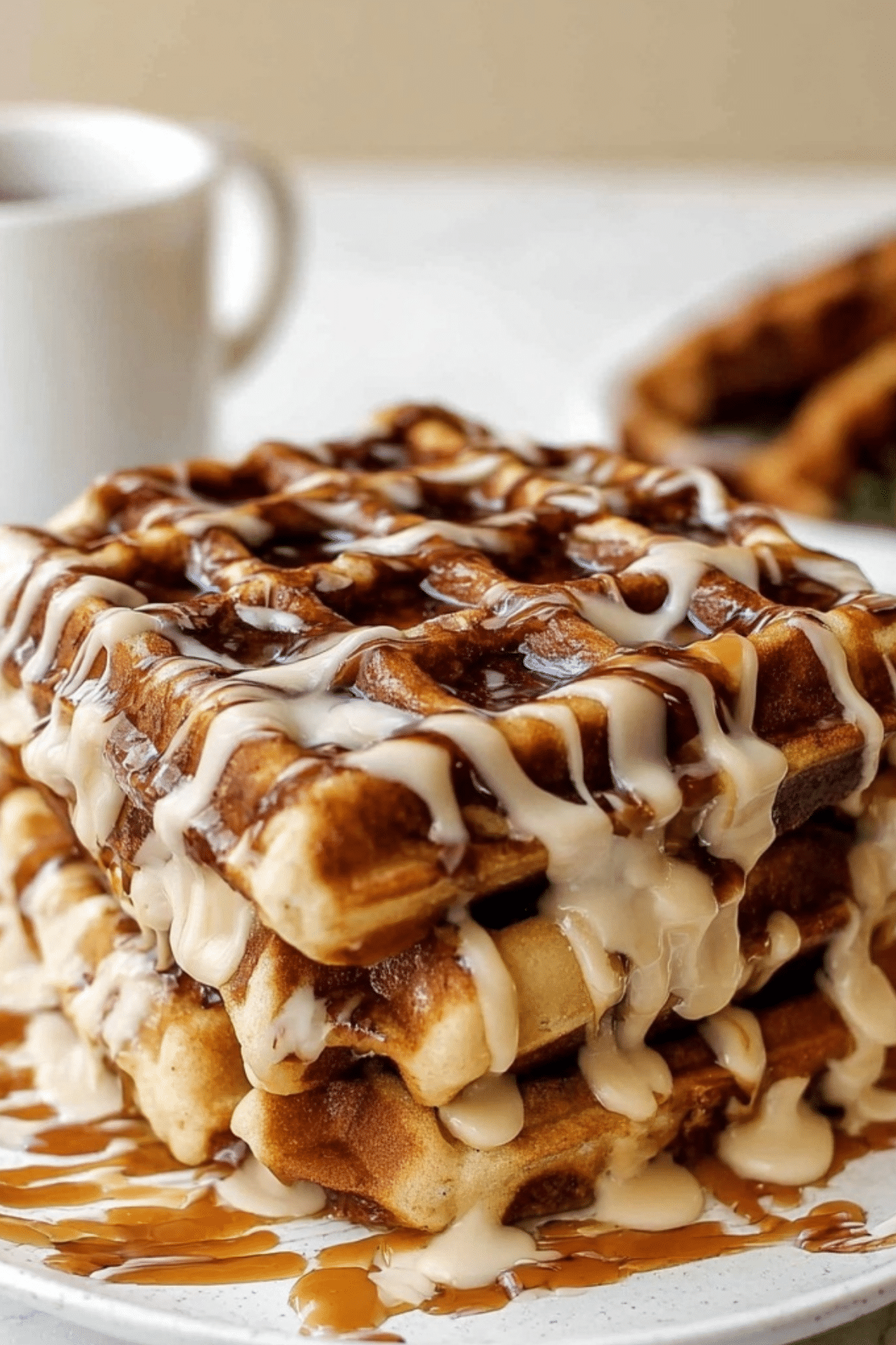Cinnamon Roll Waffles – Best Recipe for Sweet Brunch - ZazaCook