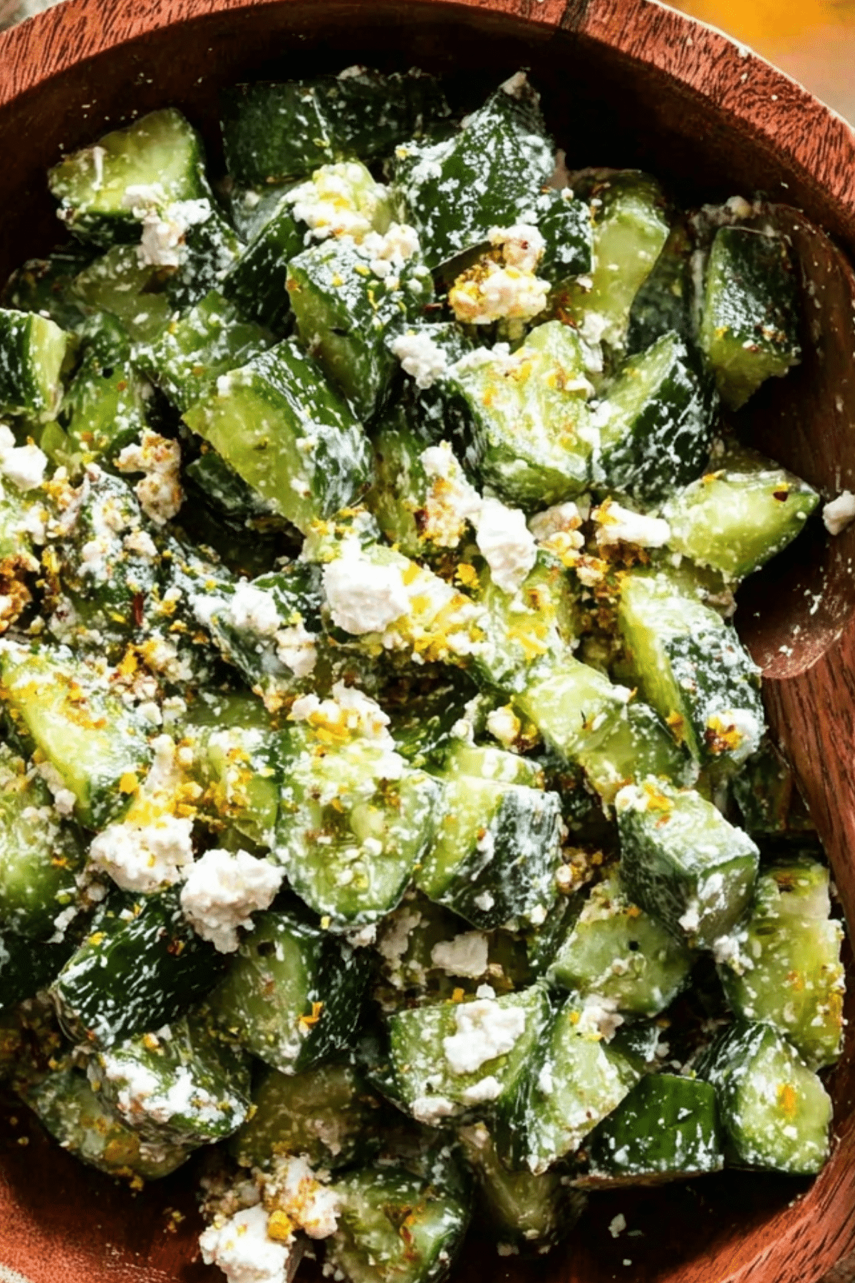 Smashed Cucumber Salad with Feta - Easy and Refreshing Recipe - ZazaCook