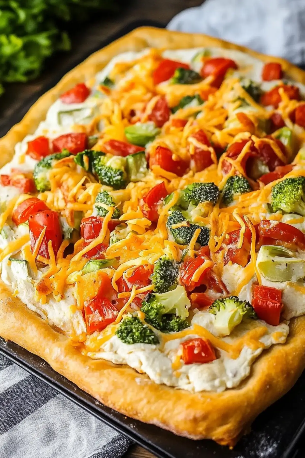 Easy Cold Vegetable Pizza - ZazaCook