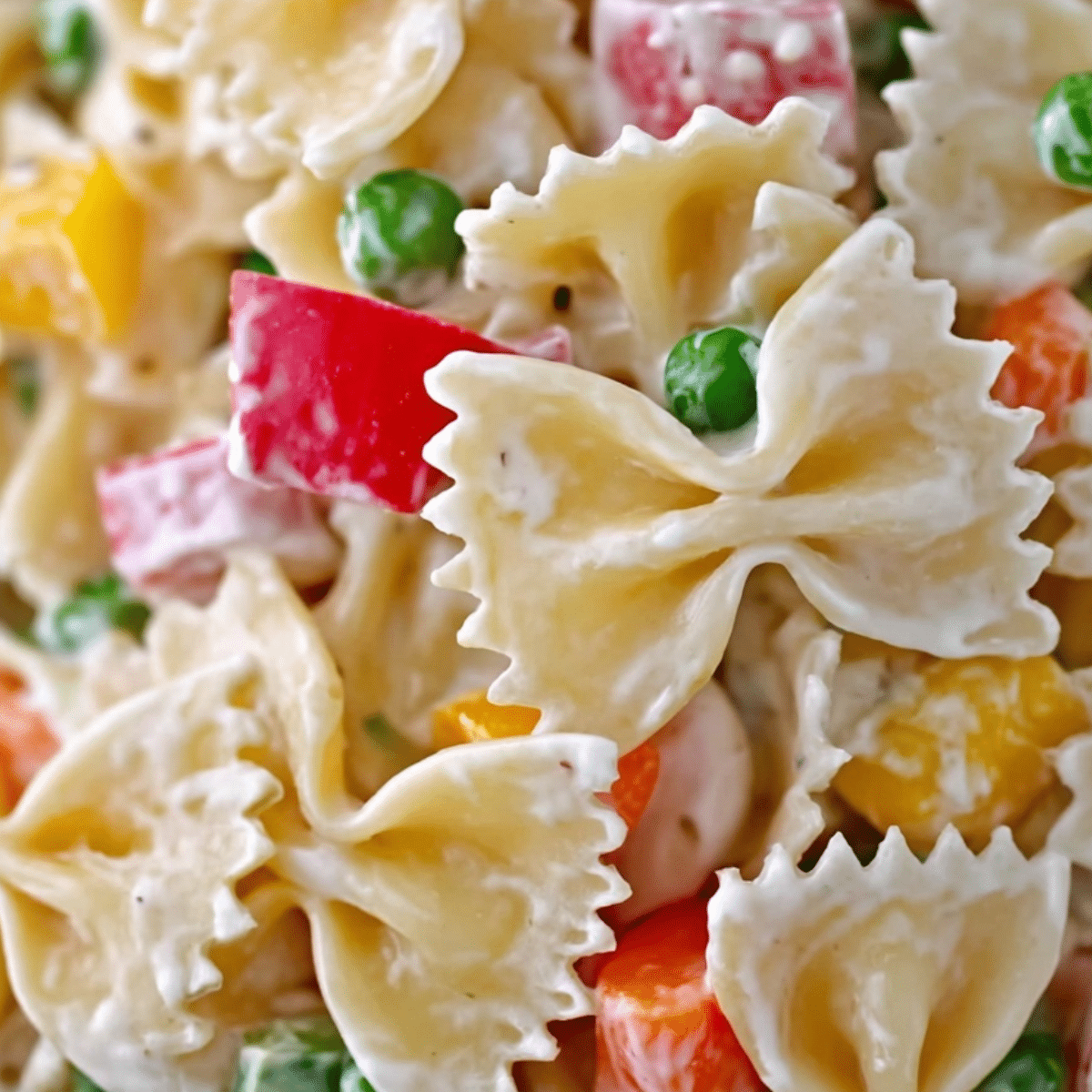 Bow Tie Pasta Salad – Easy Creamy Recipe - ZazaCook