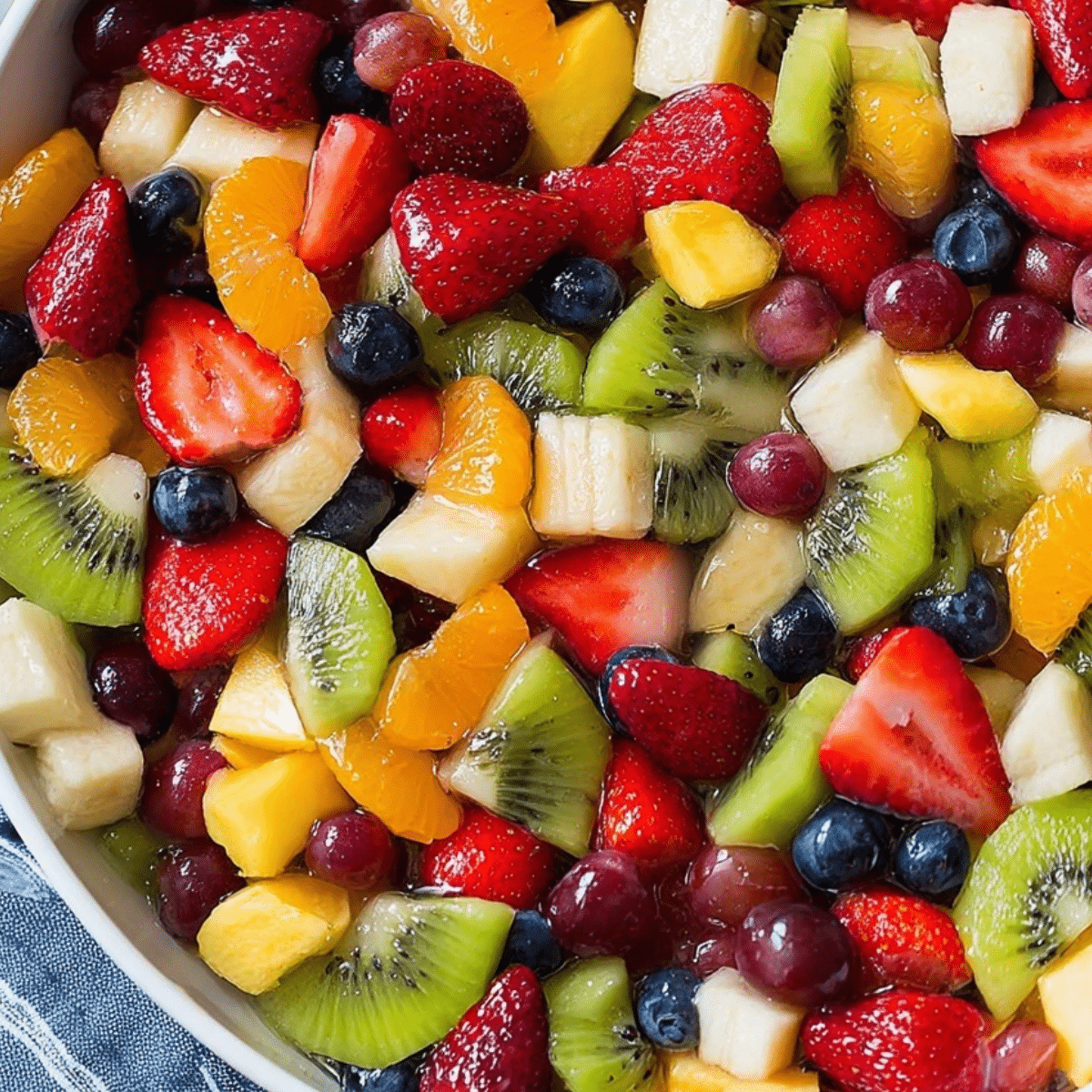 Honey Lime Rainbow Fruit Salad - Refreshing and Easy Recipe - ZazaCook