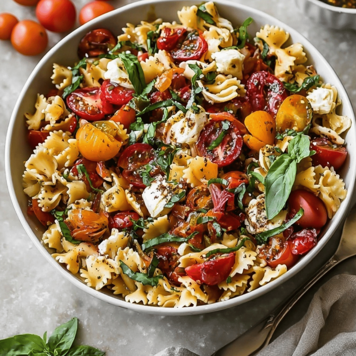 Bruschetta Pasta Salad – Easy & Delicious Recipe - ZazaCook
