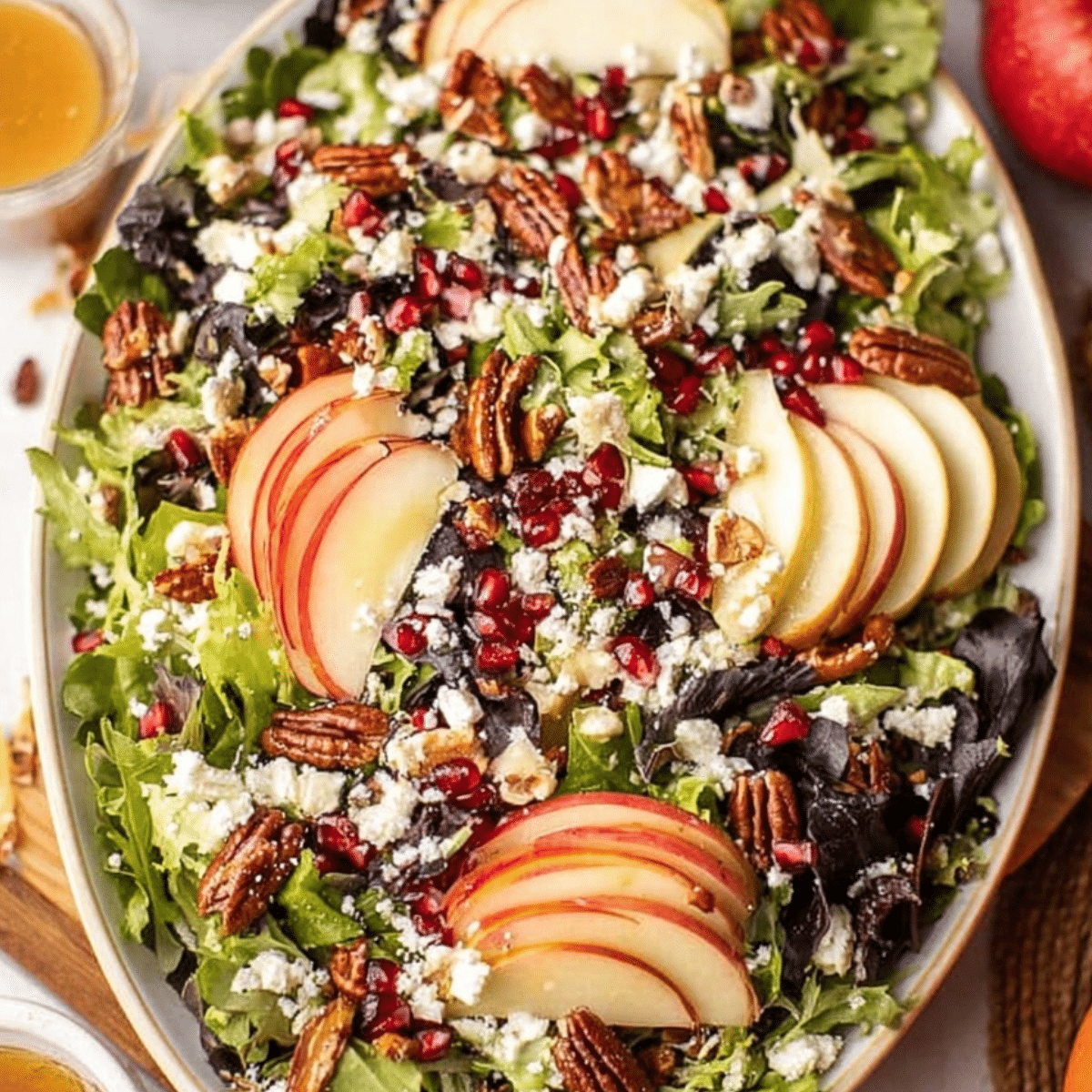 Best Fall Harvest Salad with Apple Cider Vinaigrette - ZazaCook