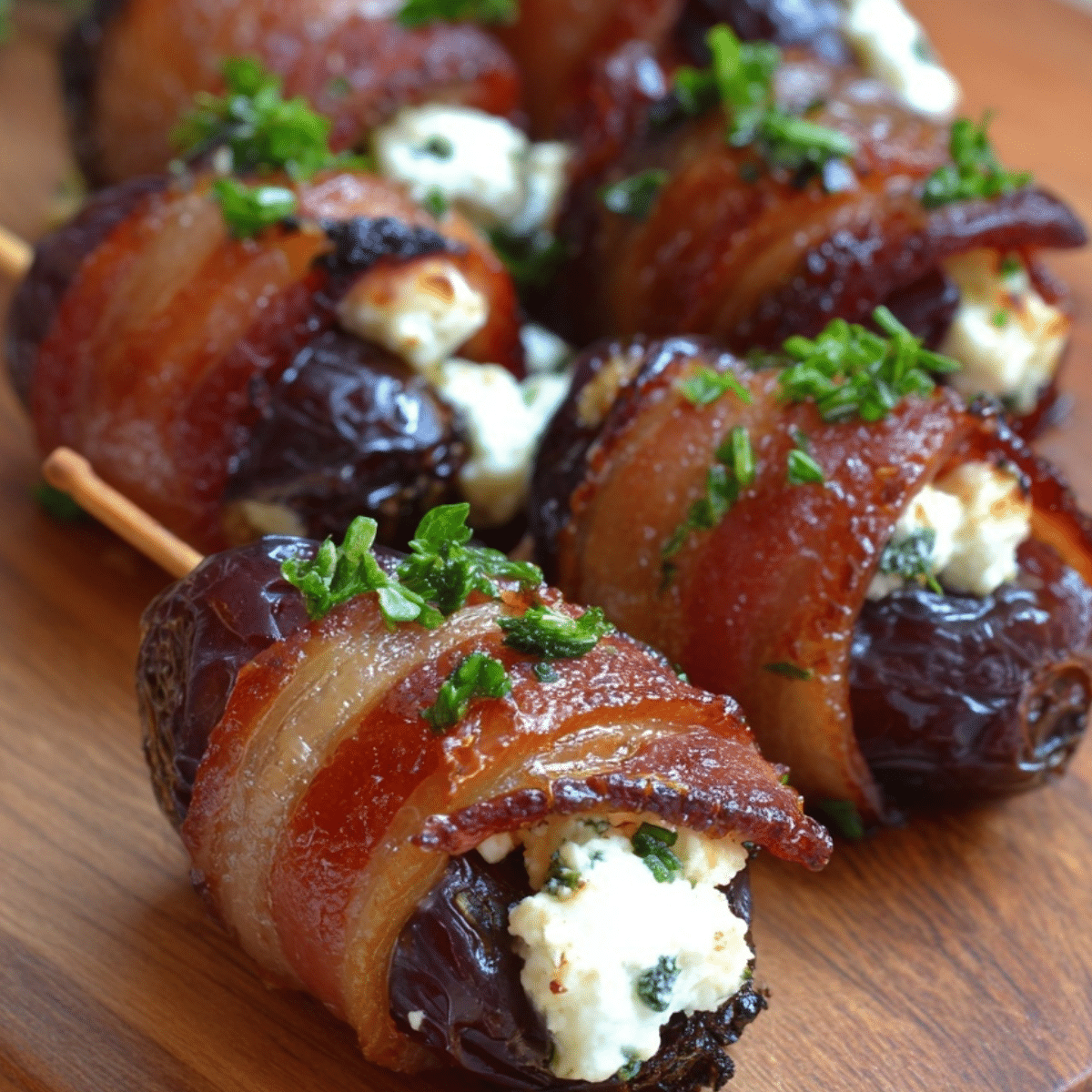 Goat Cheese Stuffed Bacon Wrapped Dates - Easy & Delicious" - ZazaCook