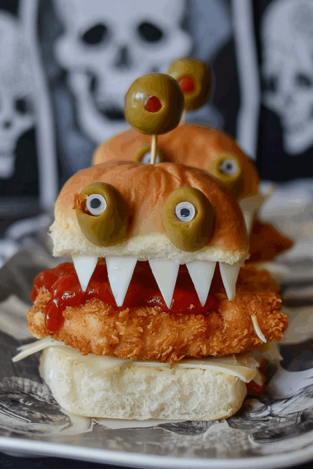 Halloween Chicken Parmesan Sliders – Easy and Festive - ZazaCook