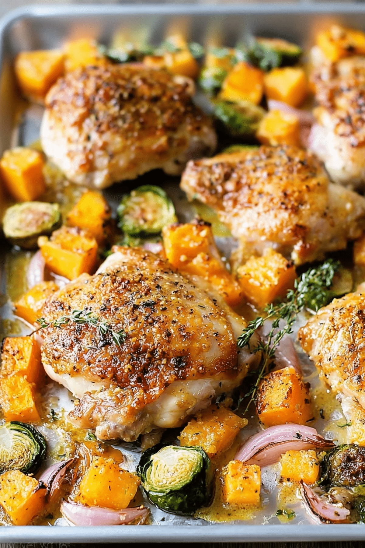 Maple Mustard Roasted Chicken – Easy Sheet Pan Dinner - ZazaCook