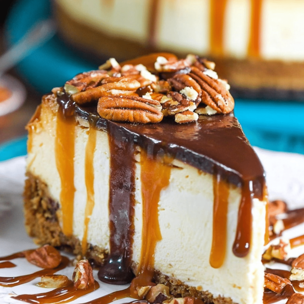 Turtle Cheesecake Recipe – Easy and Delicious - ZazaCook