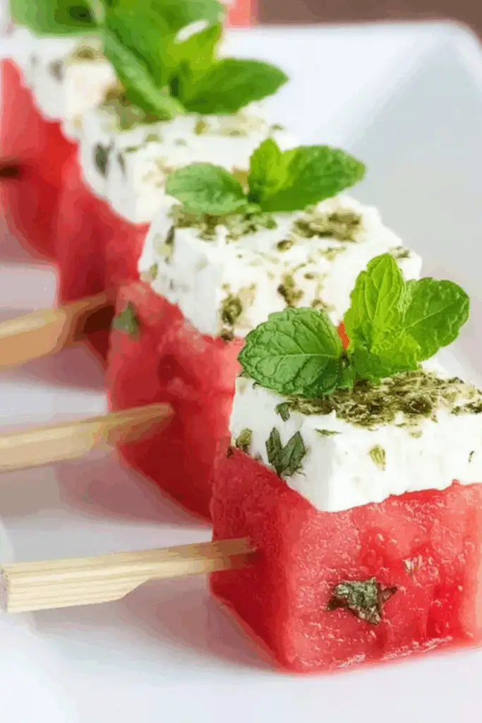 Watermelon Feta Skewers: Easy Summer Recipe - ZazaCook