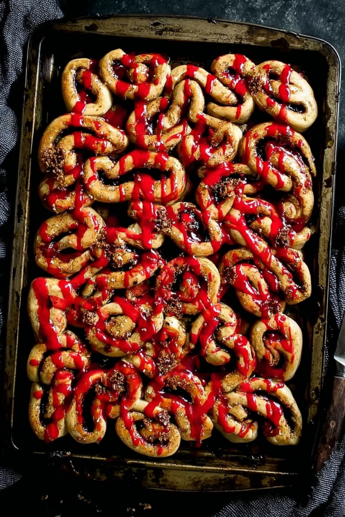 Bloody Guts Cinnamon Rolls – Fun Halloween Treat! - ZazaCook