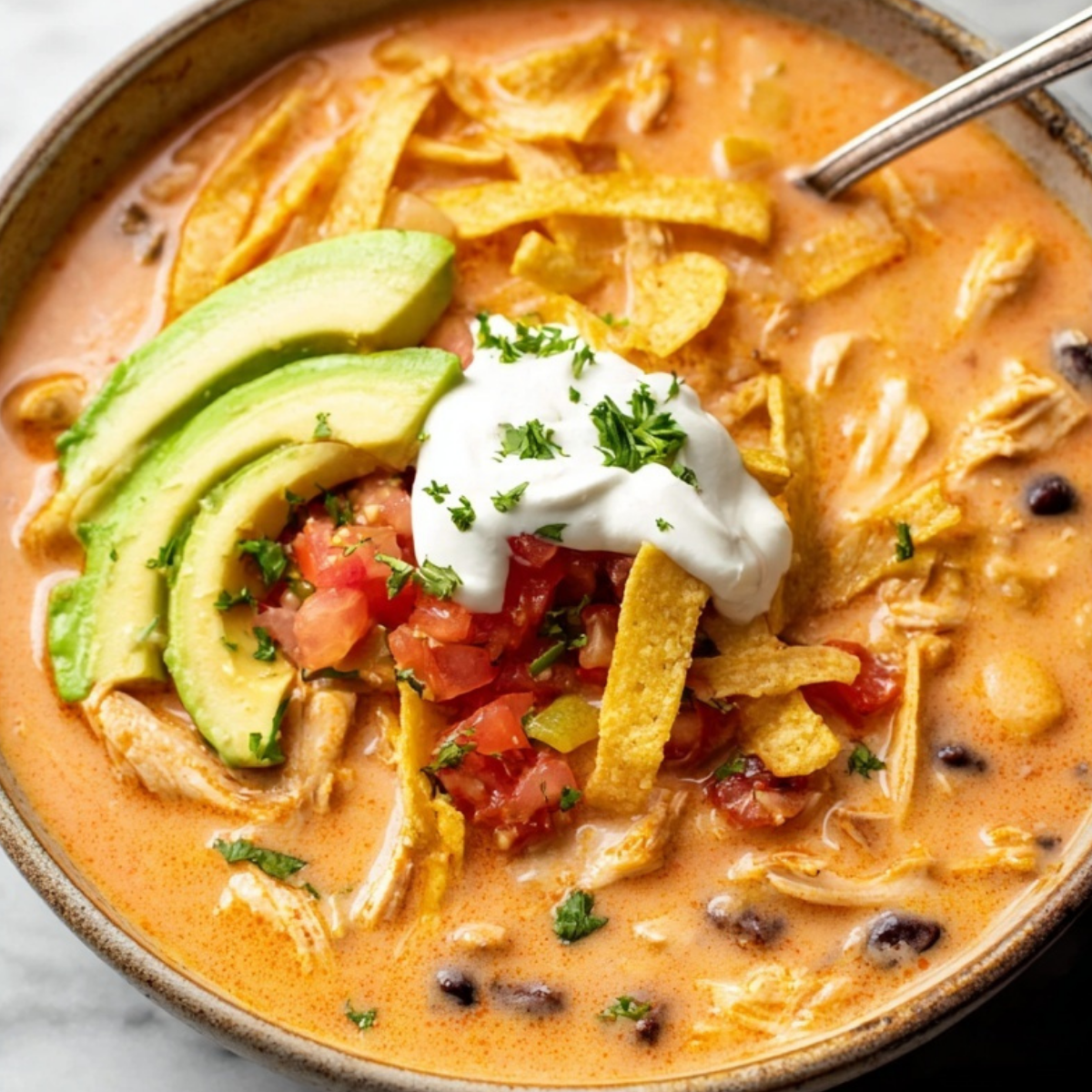 Creamy Chicken Tortilla Soup – Easy 30-Minute Comfort - ZazaCook