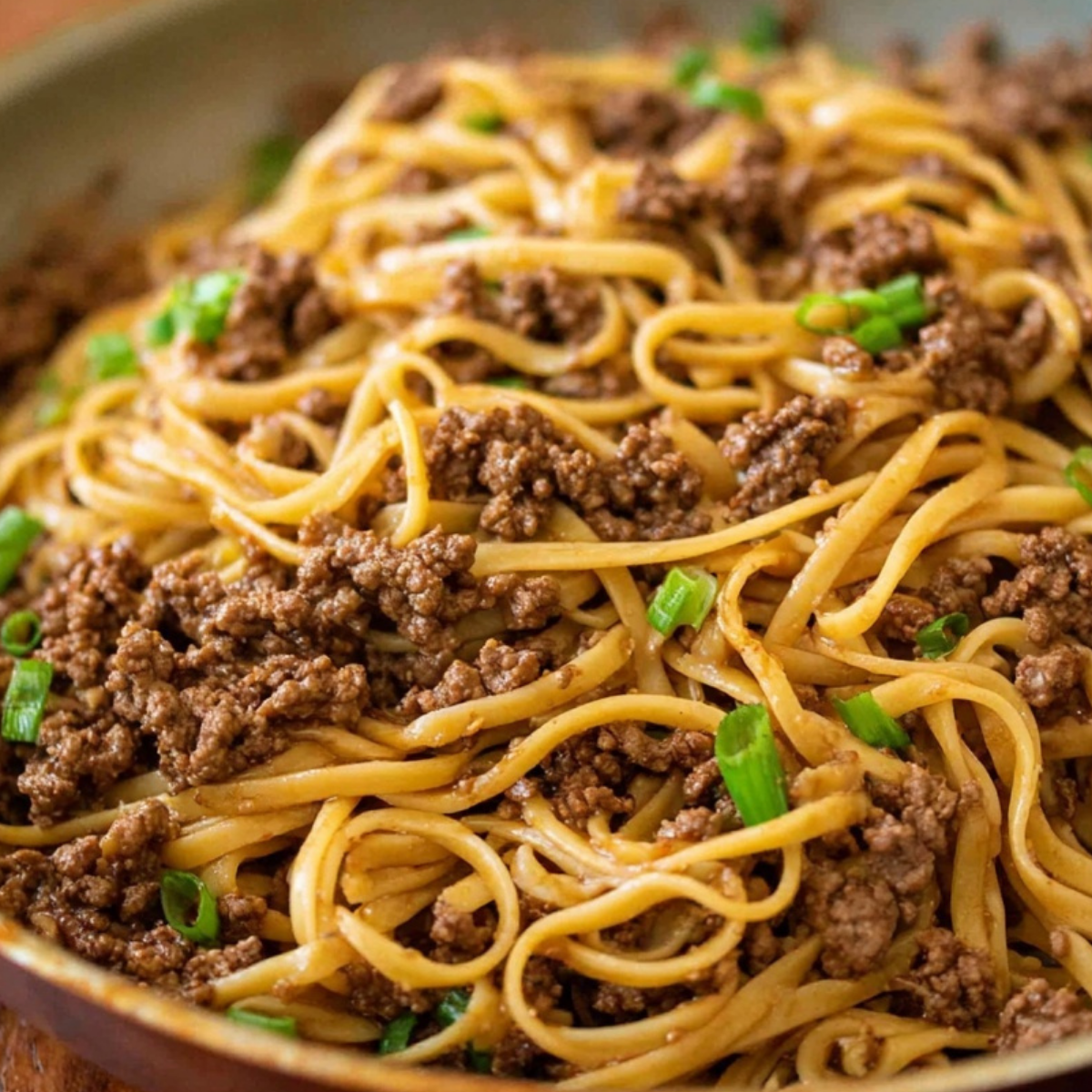 Mongolian Ground Beef Noodles - Quick & Easy Recipe - ZazaCook