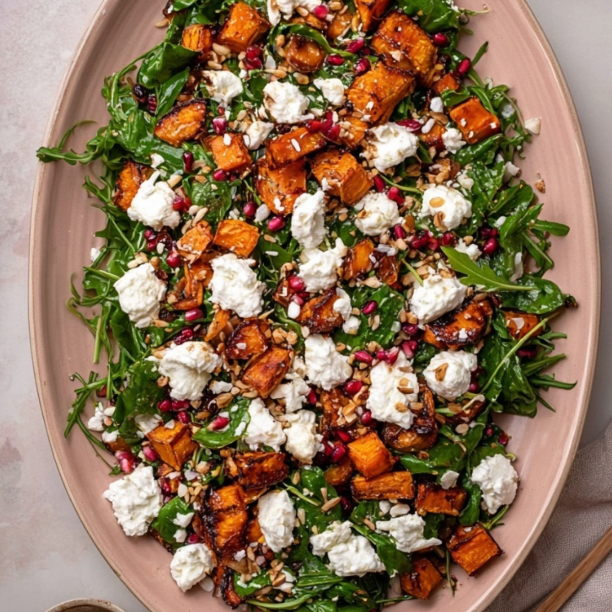 Roasted Sweet Potato Goat Cheese Salad: Healthy & Delicious - ZazaCook