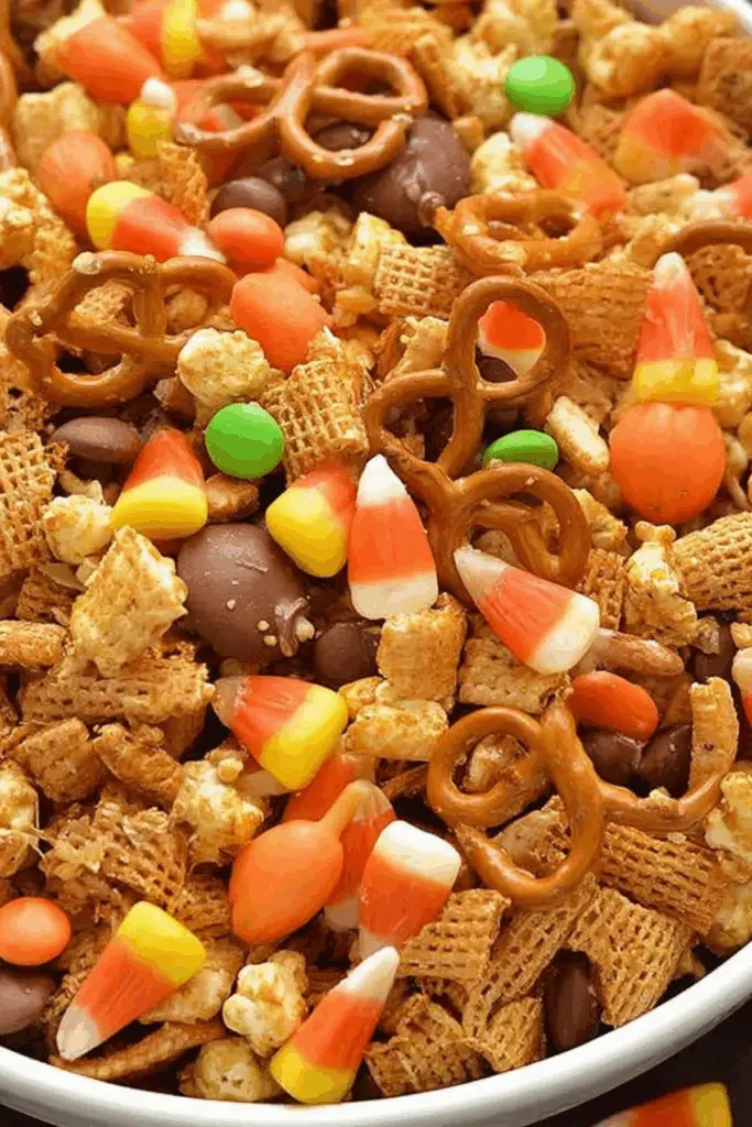Scarecrow Crunch Snack Mix: Easy Fall Snack - ZazaCook