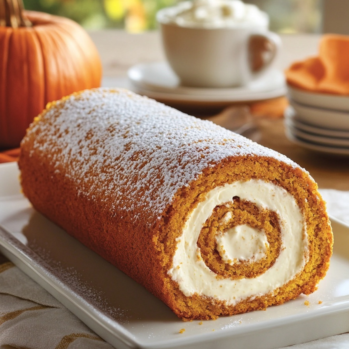 Fall Pumpkin Spice Roll Cake – Easy & Delicious Recipe - ZazaCook