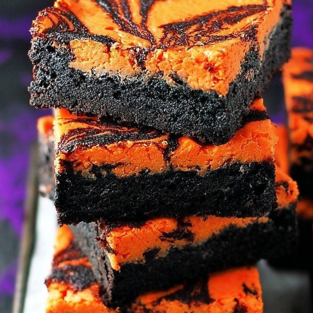 Halloween Swirl Cream Cheese Brownies – Easy & Spooky - ZazaCook