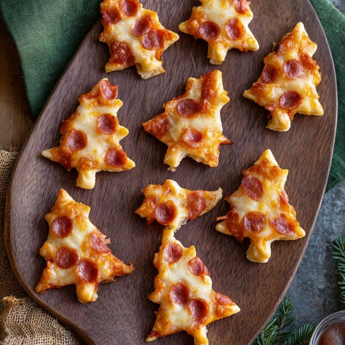 Puff Pastry Christmas Tree Pizza Bites – Easy Recipe - ZazaCook
