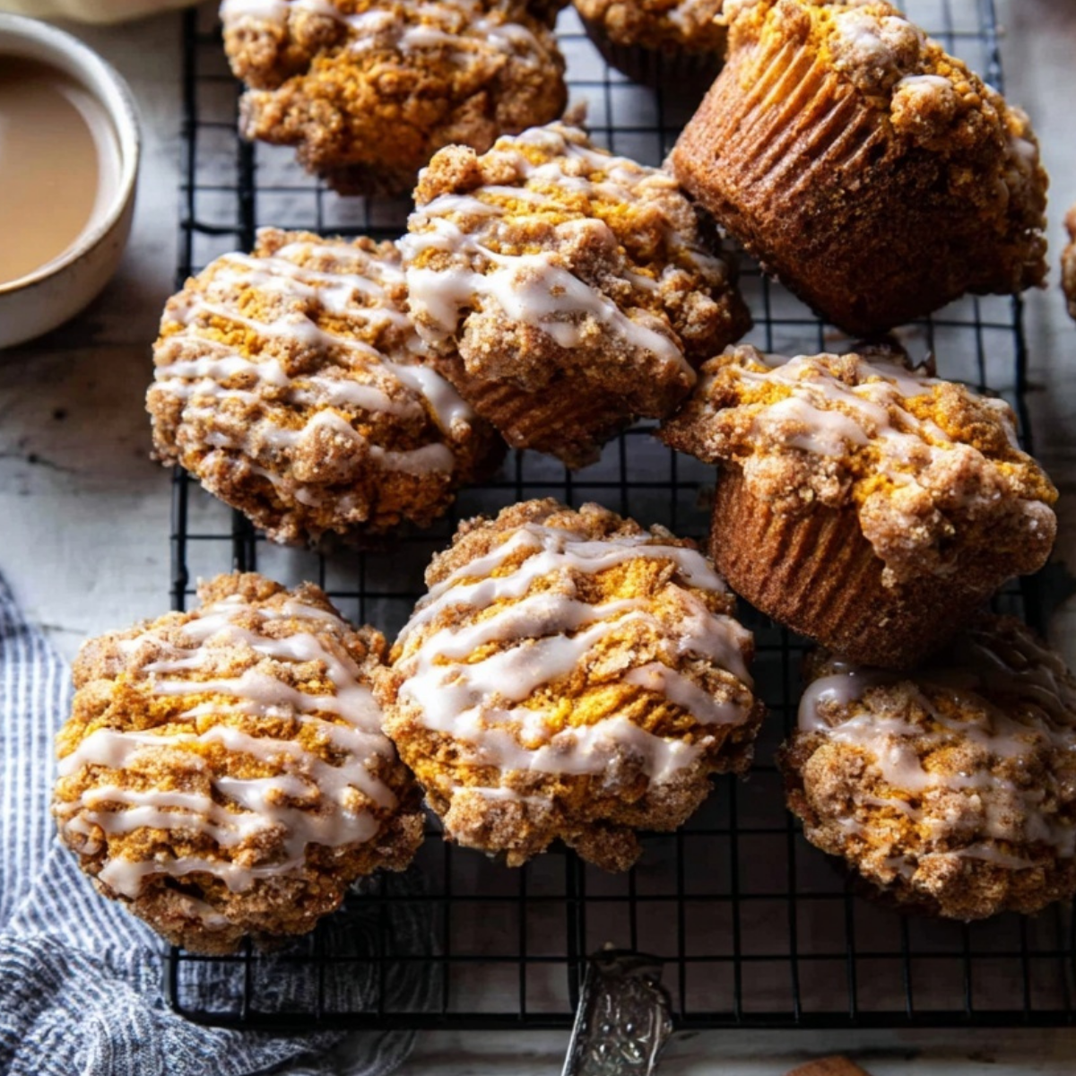 Pumpkin Coffee Cake Muffins – Easy Fall Recipe - ZazaCook