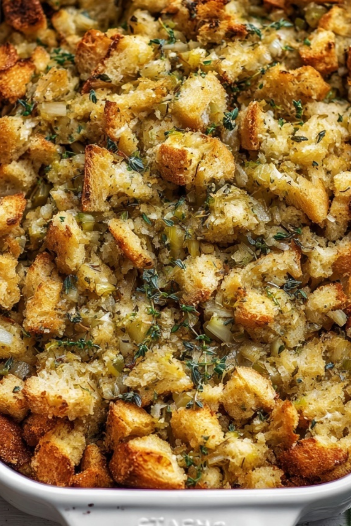 Buttery Herb Stuffing Recipe - A Perfect Thanksgiving Side Dish - ZazaCook