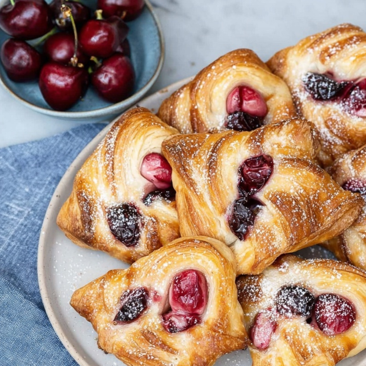 : Cherry Danish with Puff Pastry – Easy , Flaky , and Irresistible ...
