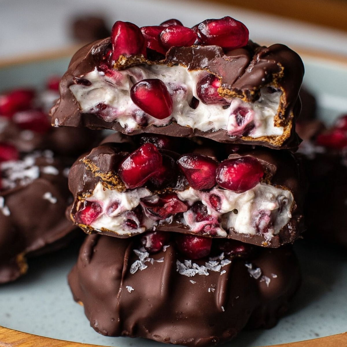 Chocolate Covered Pomegranate Yogurt Clusters – Easy & Healthy - ZazaCook