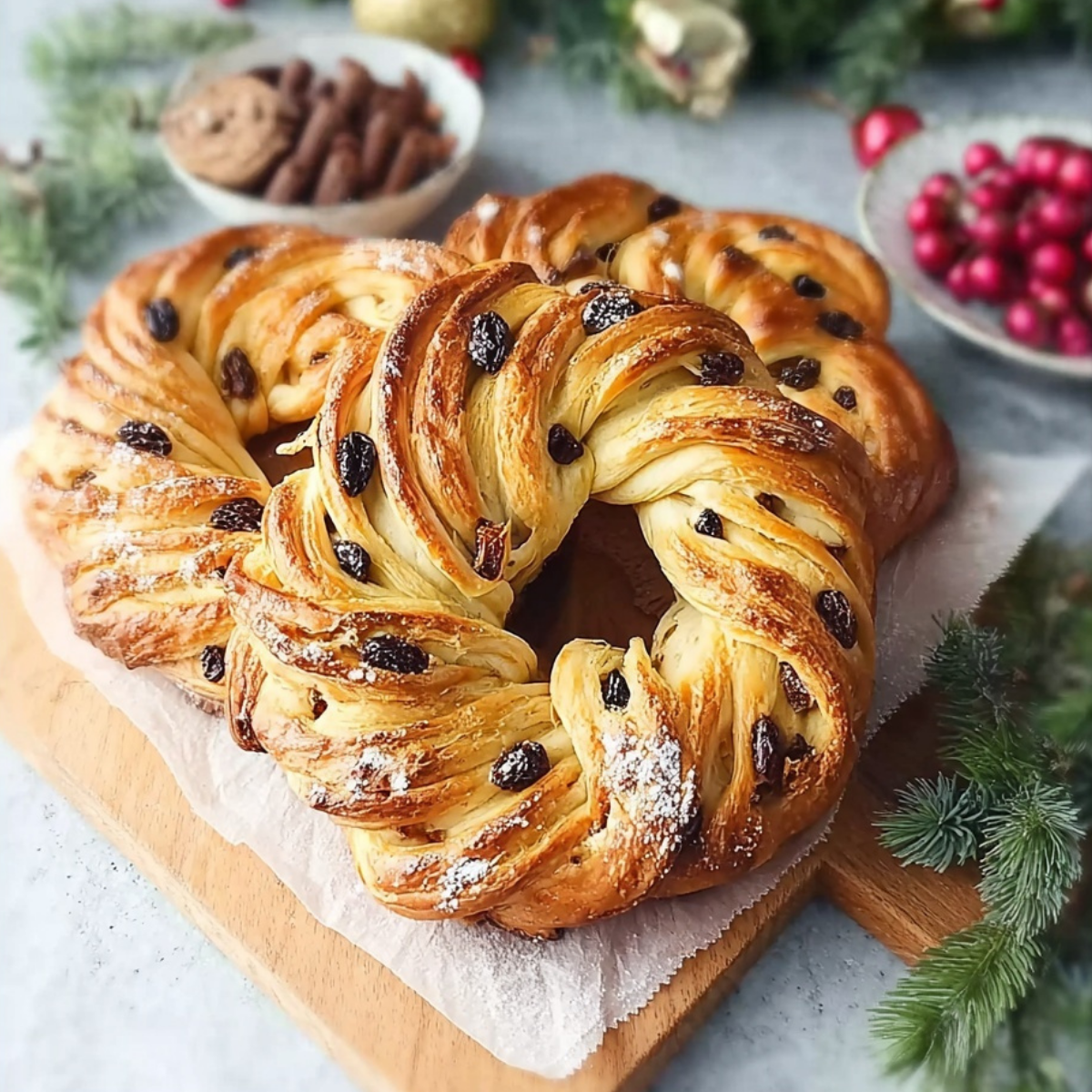 Christmas Wreath Bread Recipe – Easy Holiday Bread - ZazaCook