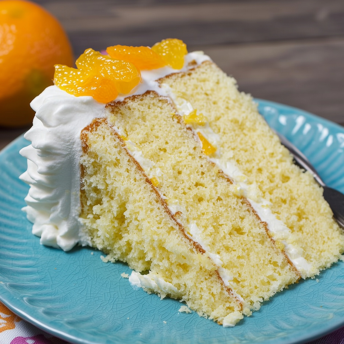 Mandarin Orange Cake - Light, Refreshing & Simple - ZazaCook
