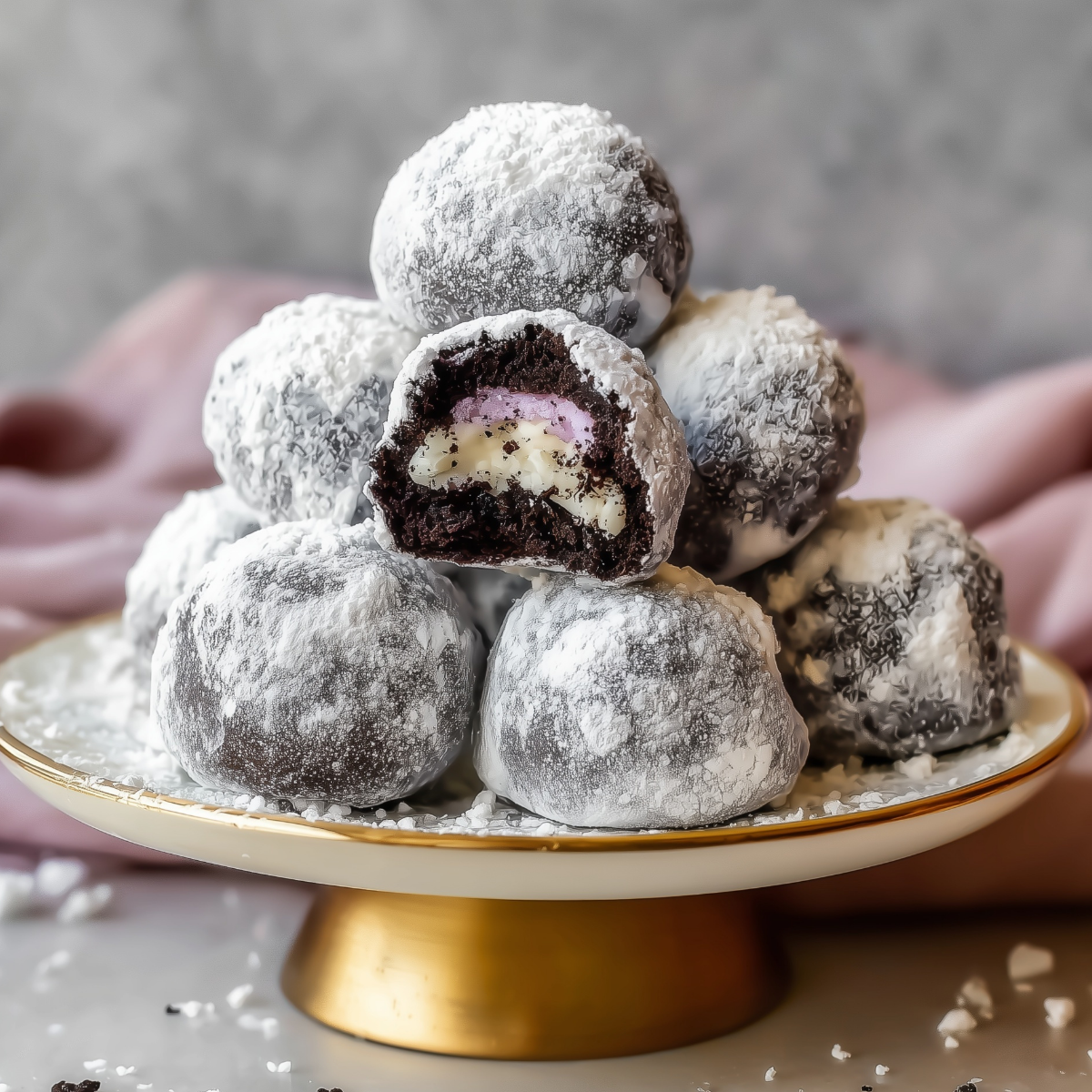 Snowball Oreo Cookie Balls – Easy No-Bake Recipe - ZazaCook