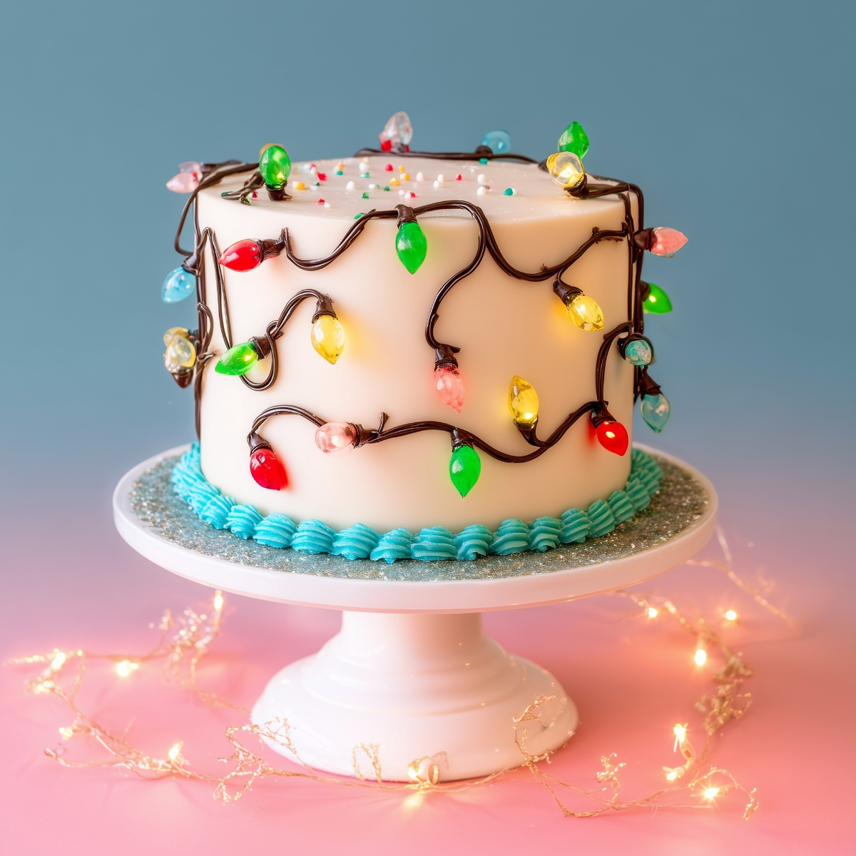 Christmas Light Cake – Easy & Fun Holiday Treat - ZazaCook