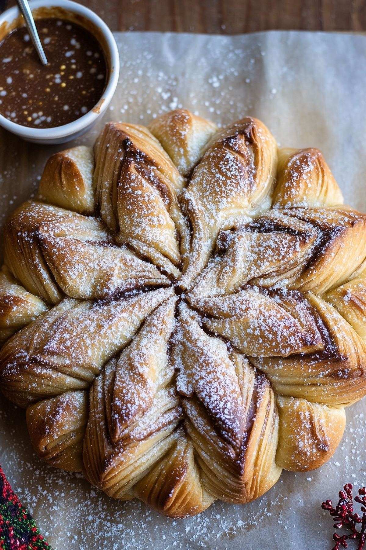 The Best Christmas Morning Star Bread - ZazaCook