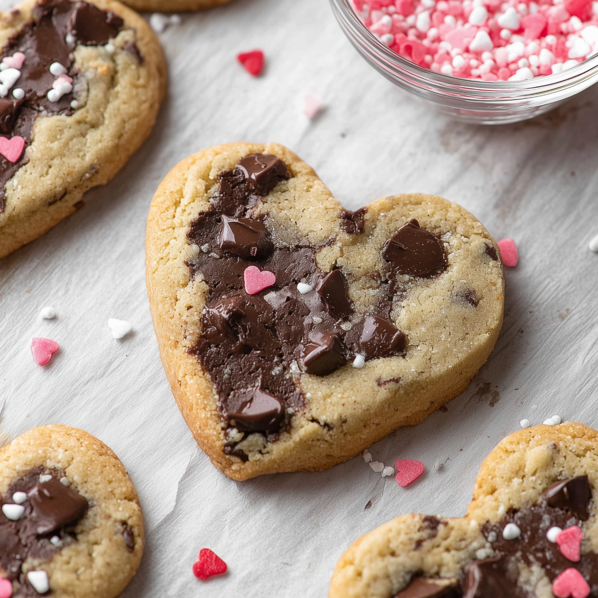 Heart Shaped Chocolate Chip Cookies – Easy & Delicious - ZazaCook