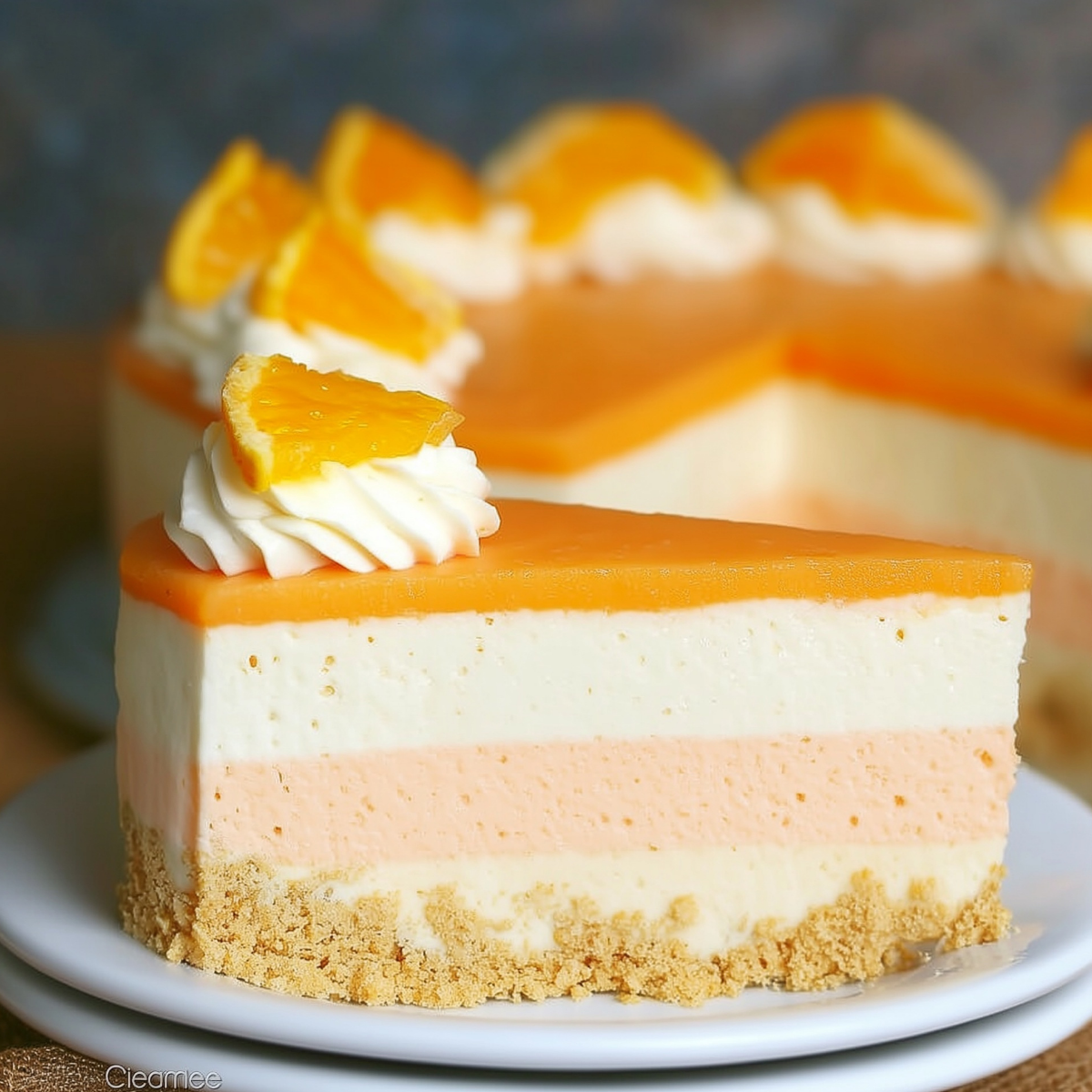 No Bake Orange Creamsicle Cheesecake – Easy & Creamy - ZazaCook