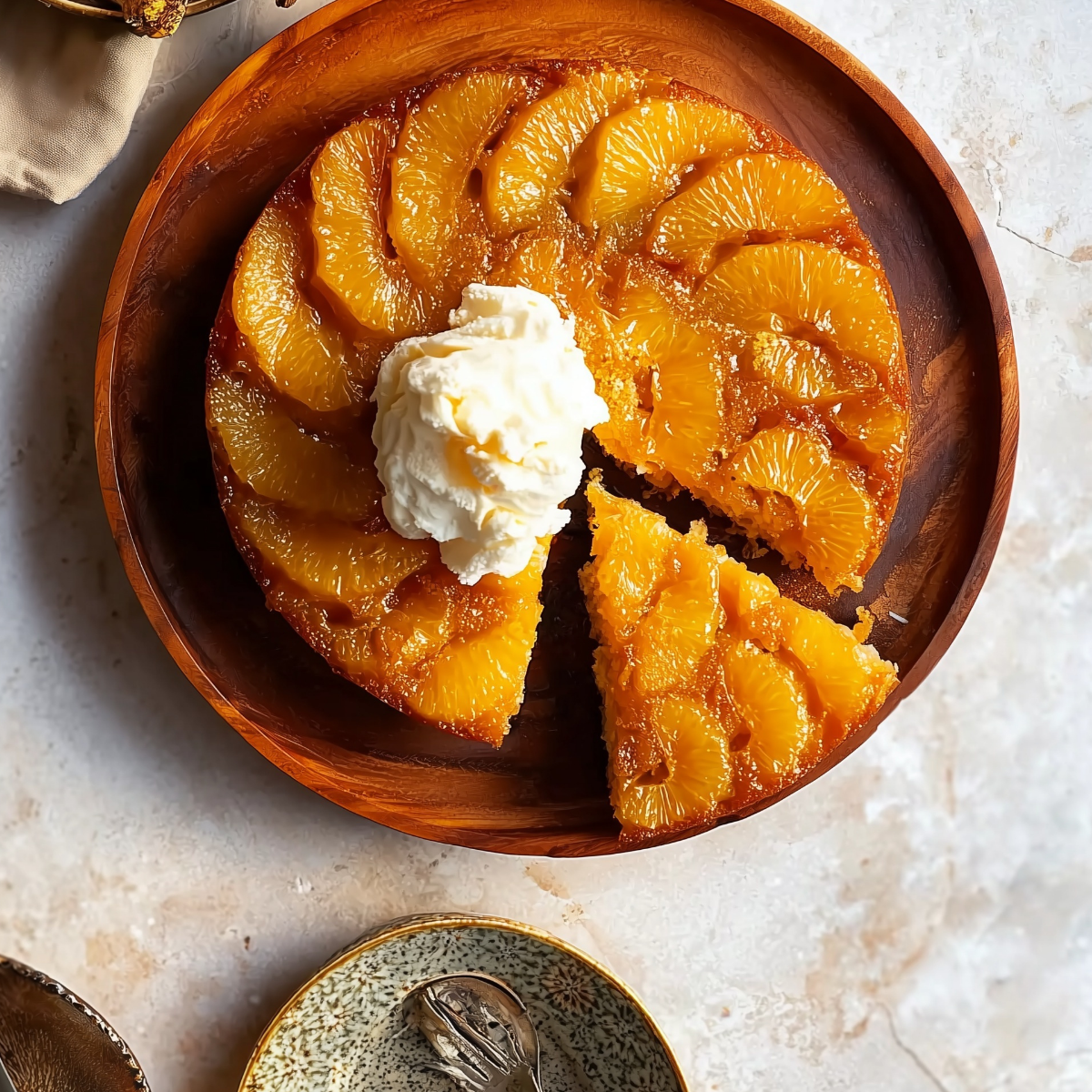 Spiced Mandarin Upside Down Cake Easy Citrus Dessert - ZazaCook