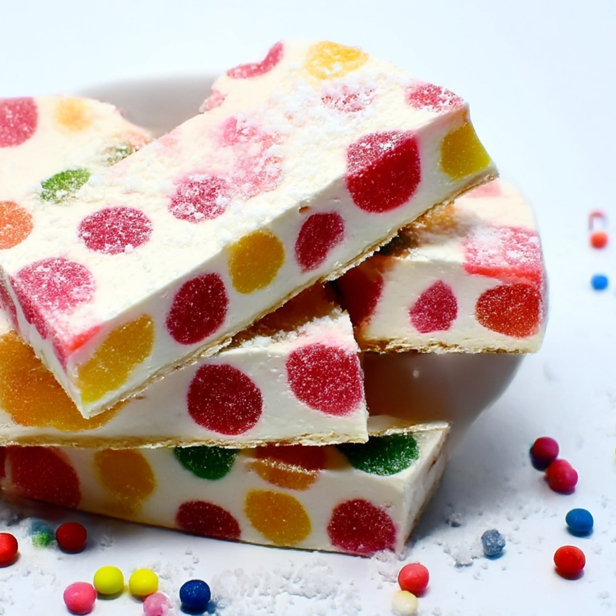Fruity Gumdrop Nougat Candy - Simple and Delicious - ZazaCook