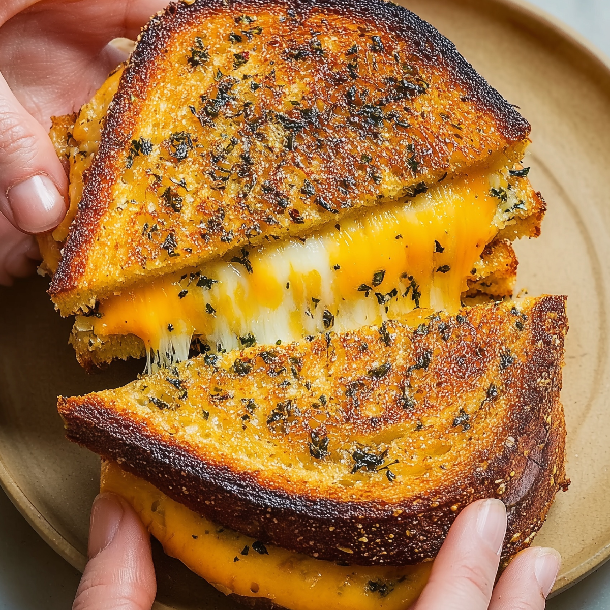 Garlic Bread Grilled Cheese - Easy & Delicious - ZazaCook