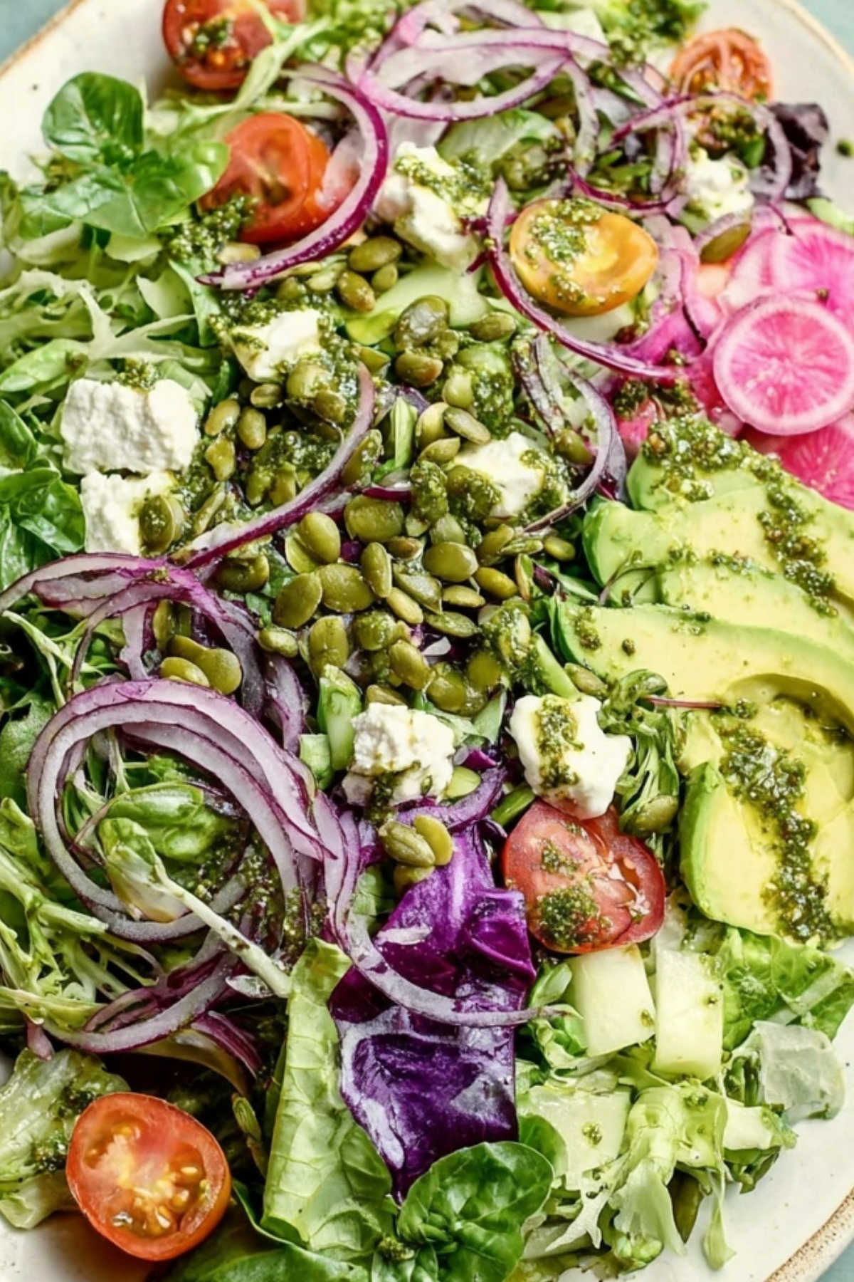 Green Salad with Basil Lemon Vinaigrette – Healthy & Fresh - ZazaCook