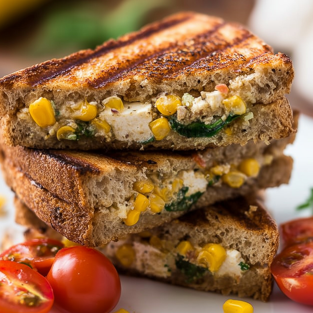Grilled Cheese Paneer & Corn Sandwich – Easy and Tasty - ZazaCook