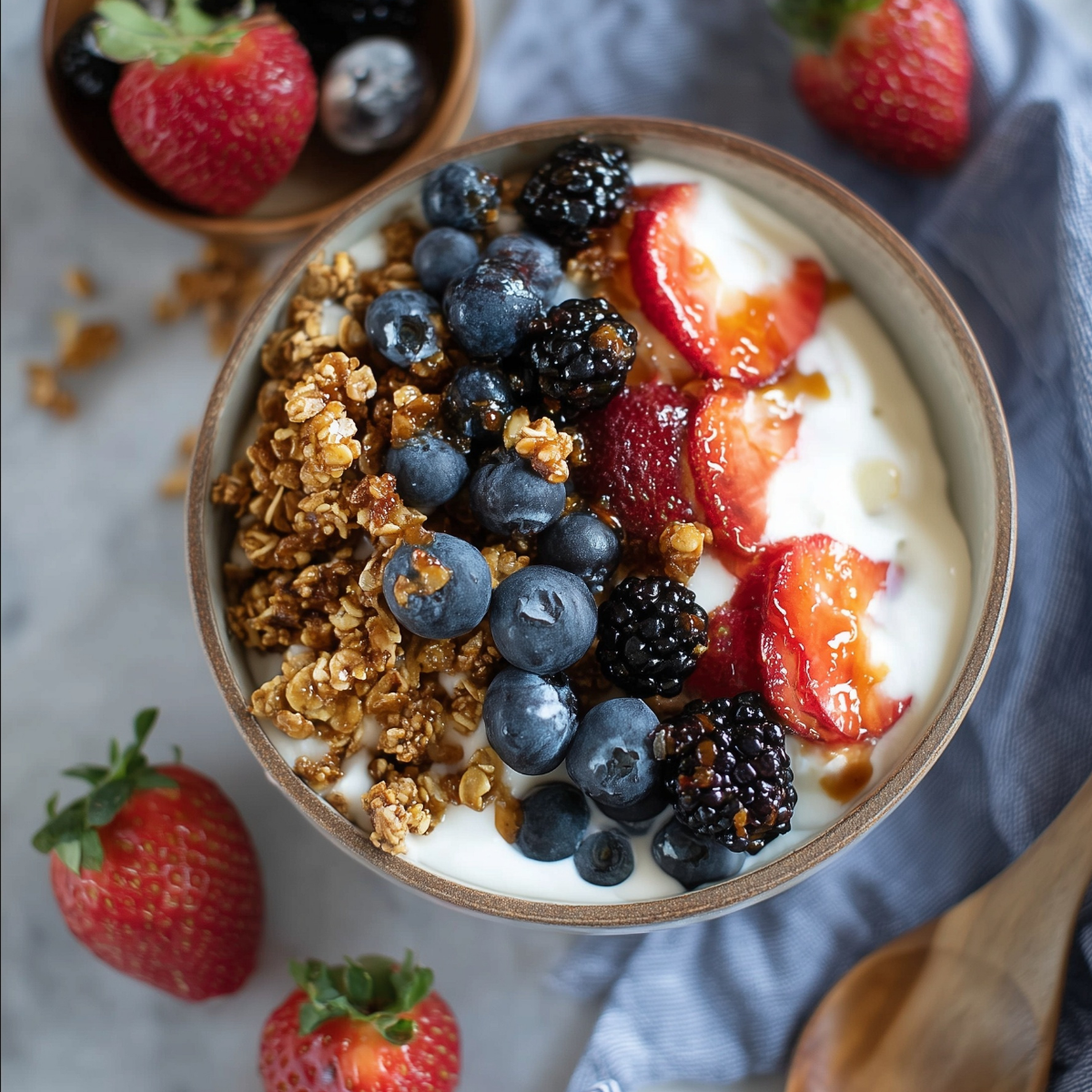 Healthy Greek Yogurt Breakfast Bowl | Best Easy Breakfast - ZazaCook