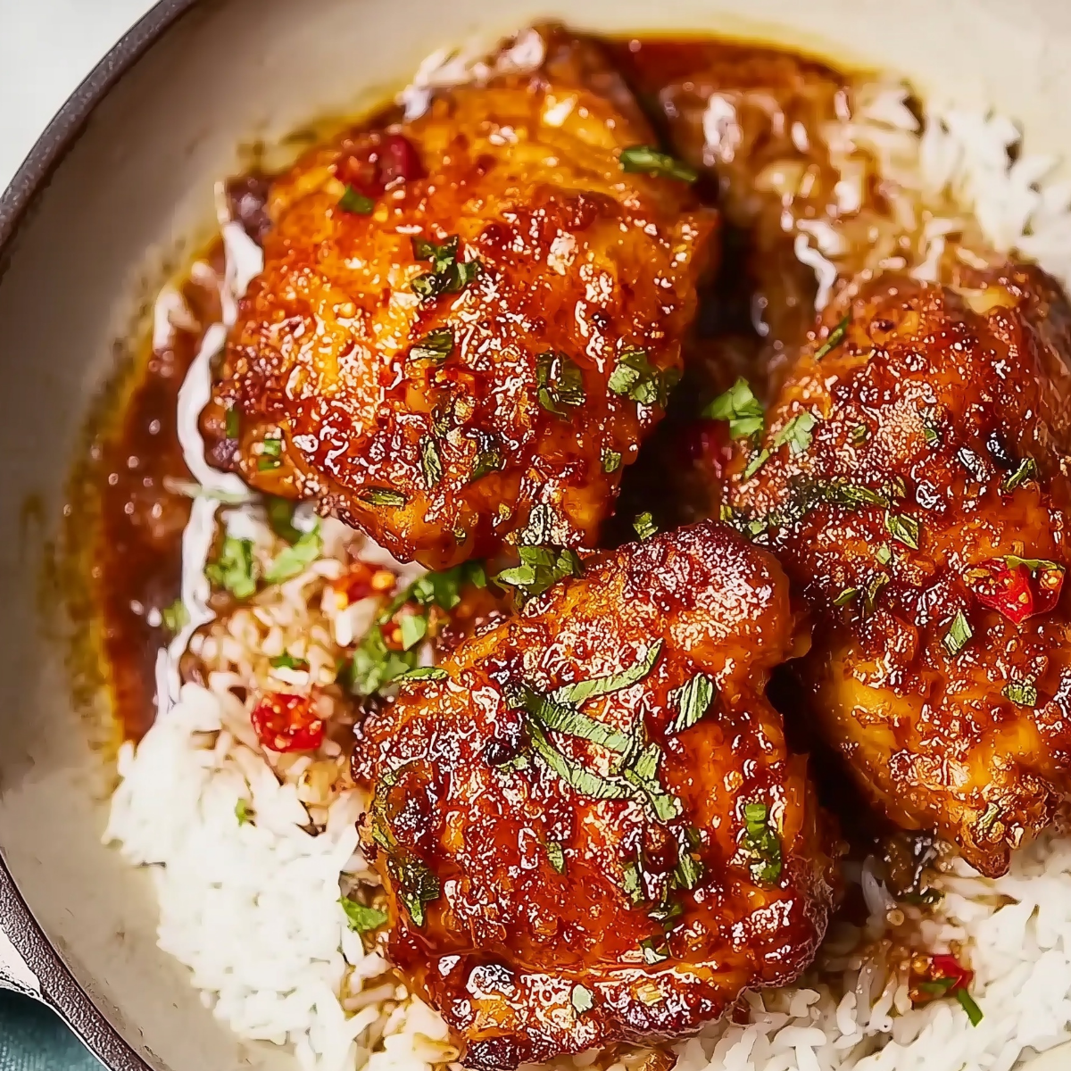 Honey Garlic Chicken Thighs – Best Skillet Recipe - ZazaCook