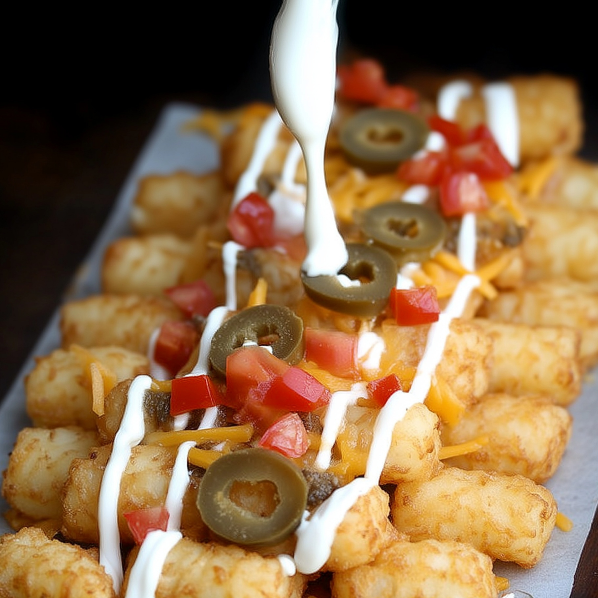 Loaded Tater Tot Nachos - Easy and Flavorful Snack Recipe - ZazaCook