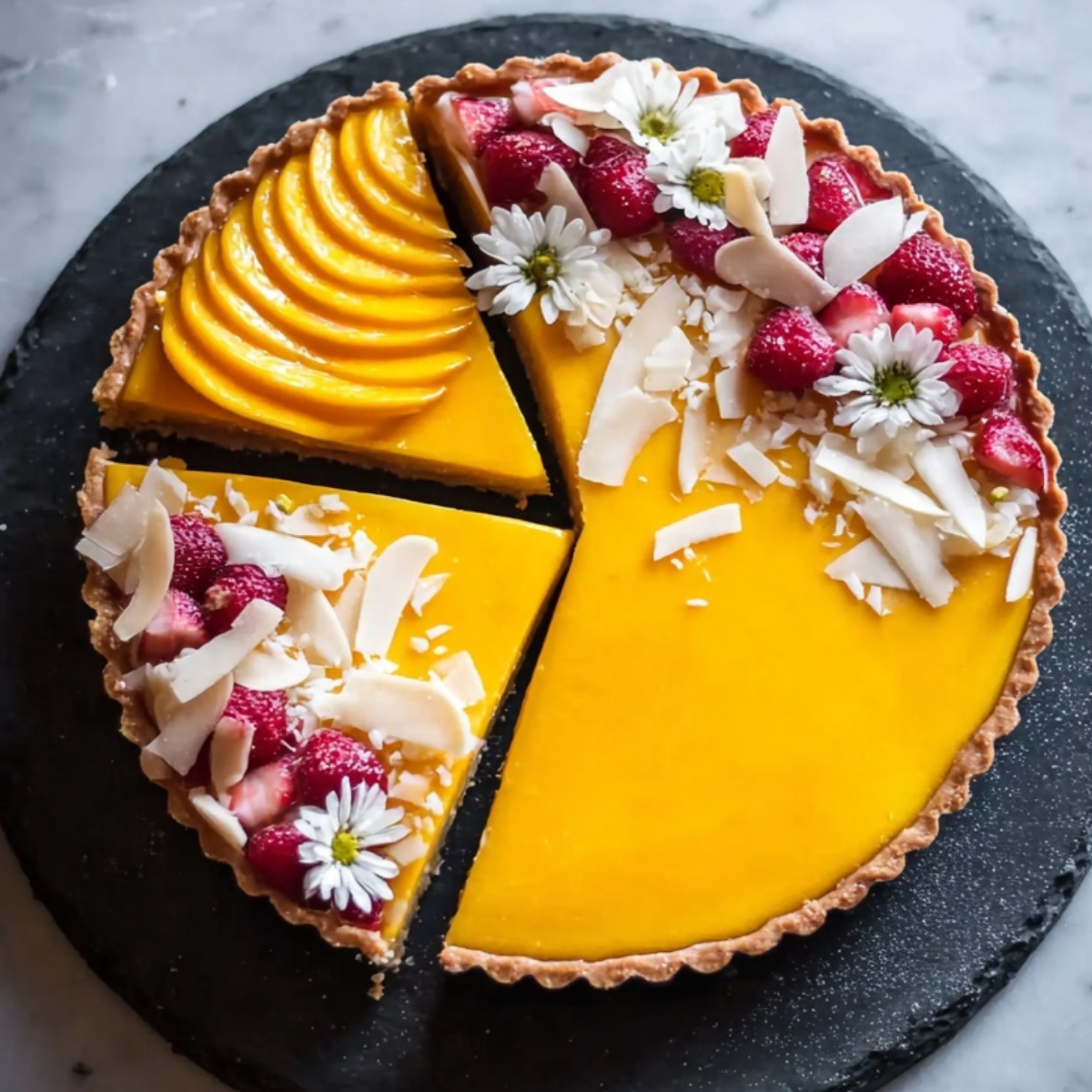 Mango Curd Tart – Easy and Delicious Tropical Dessert - ZazaCook