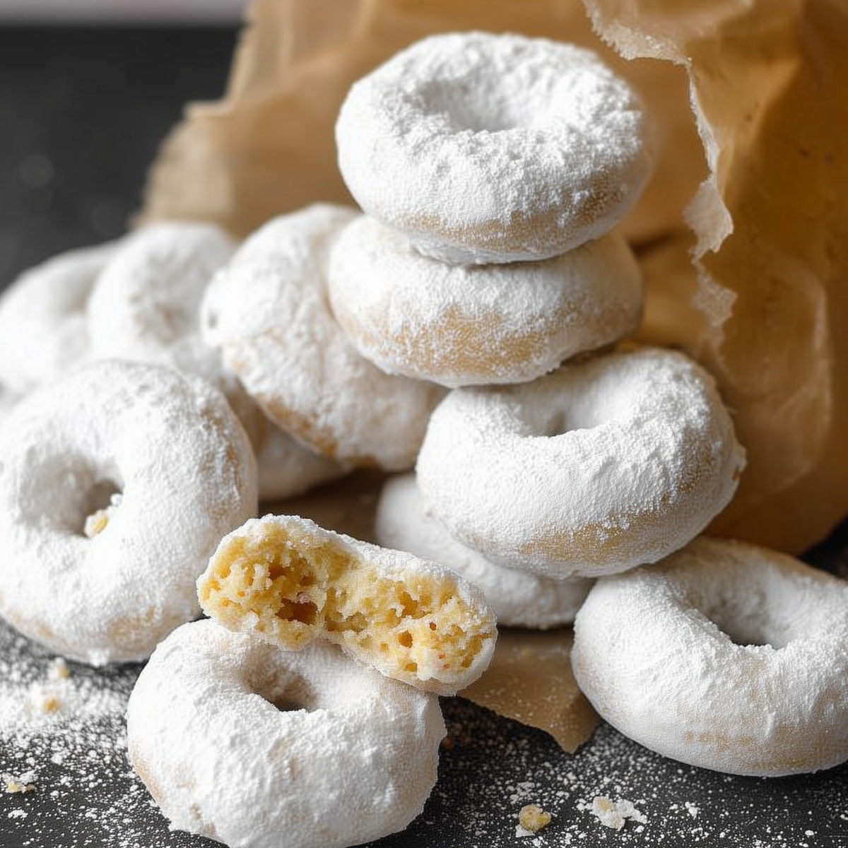 Mini Powdered Sugar Doughnuts Recipe – Easy & Delicious - ZazaCook