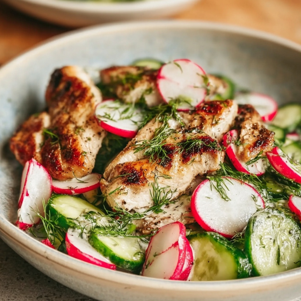 Best Radish Cucumber Salad with Black Pepper Chicken - ZazaCook