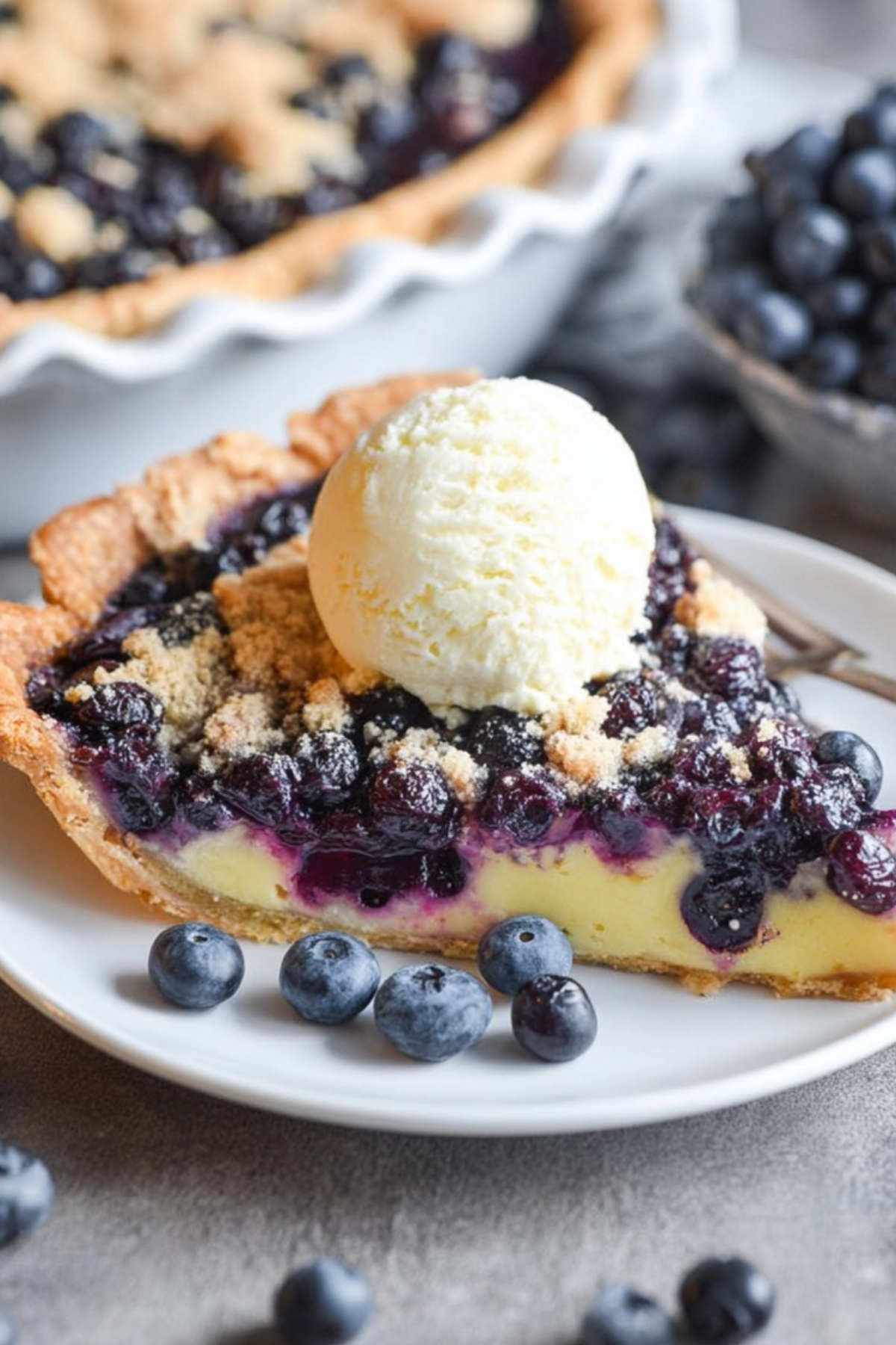 Blueberry Custard Pie – Easy Creamy Dessert - ZazaCook