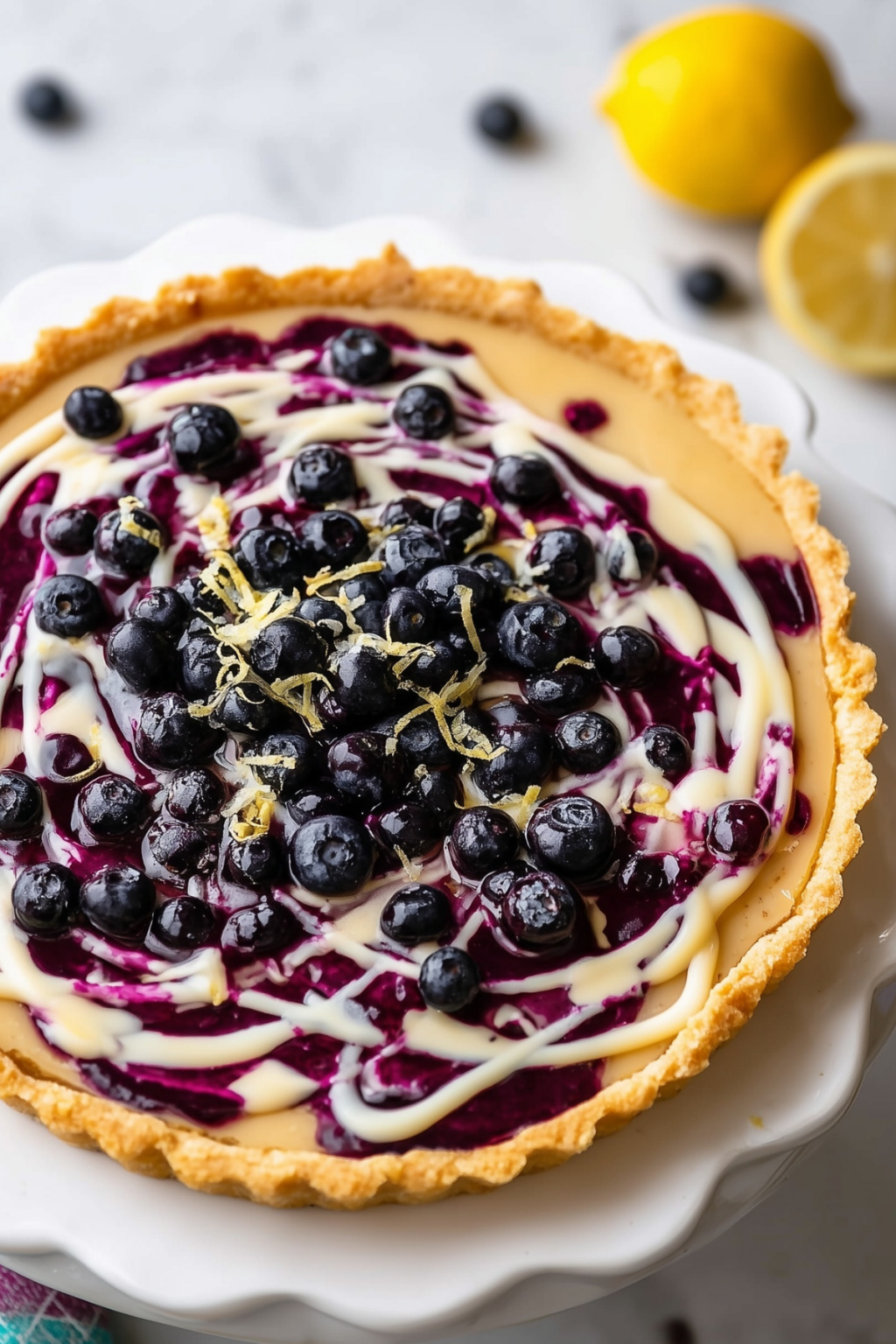 Lemon Blueberry Tart - Delicious & Simple - ZazaCook