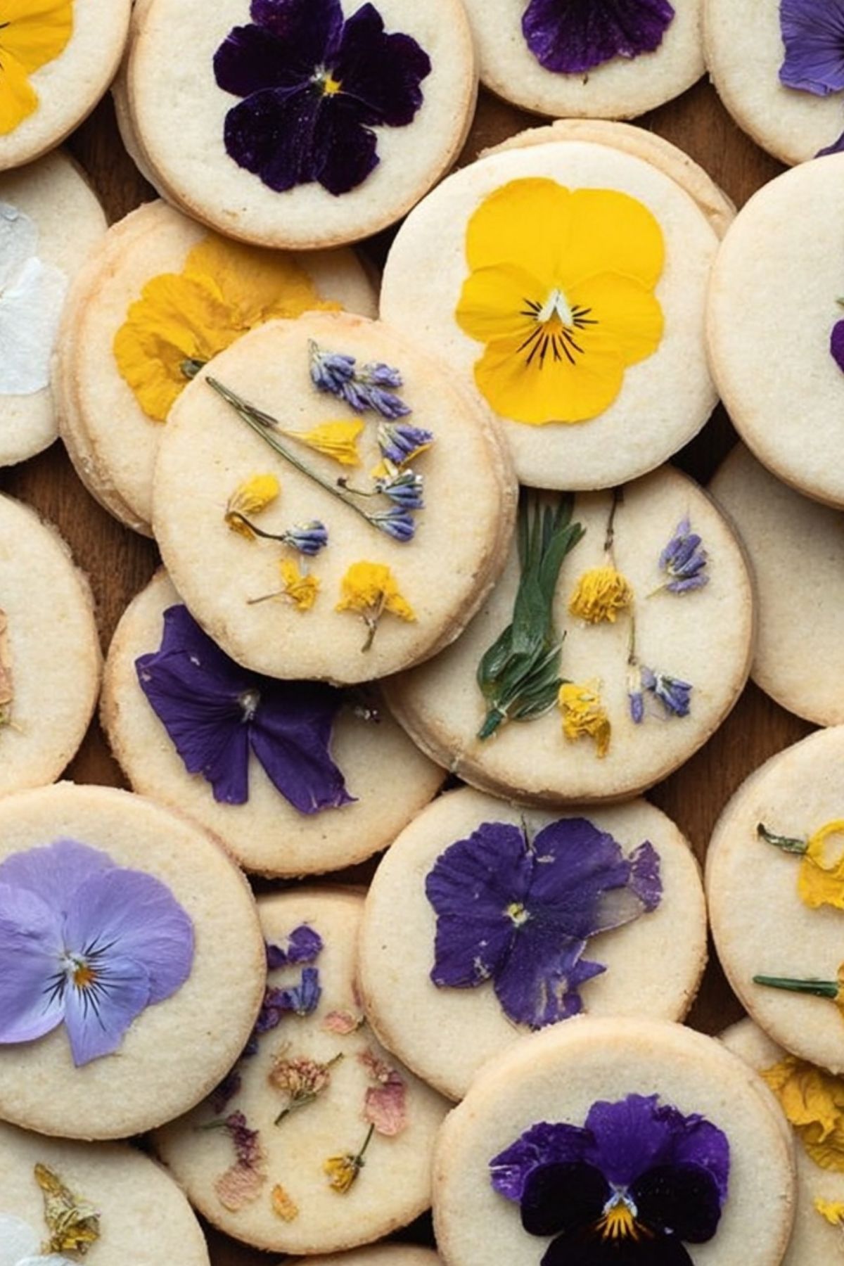Pressed Flower Cookies Easy Beautiful Recipe - ZazaCook