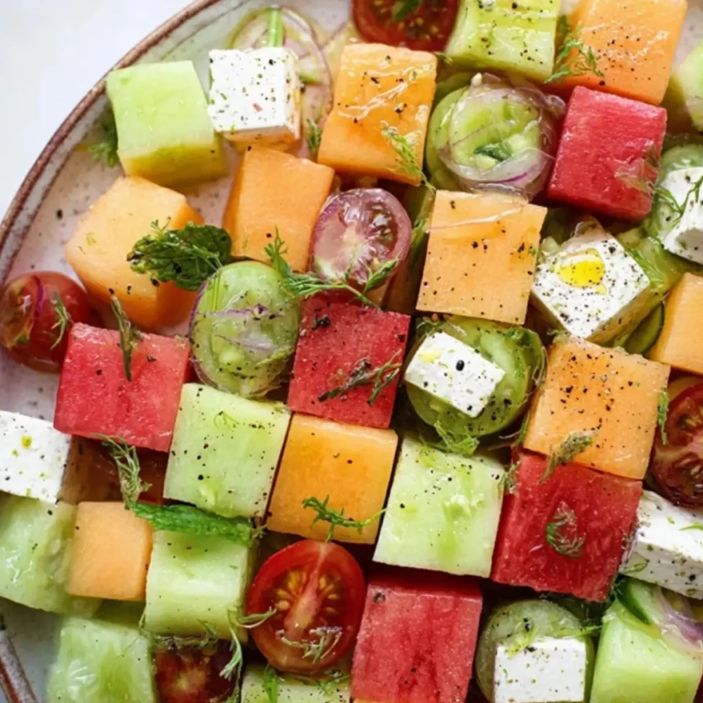 Melon Mosaic Salad with Hot Honey Vinaigrette – A Refreshing Delight ...