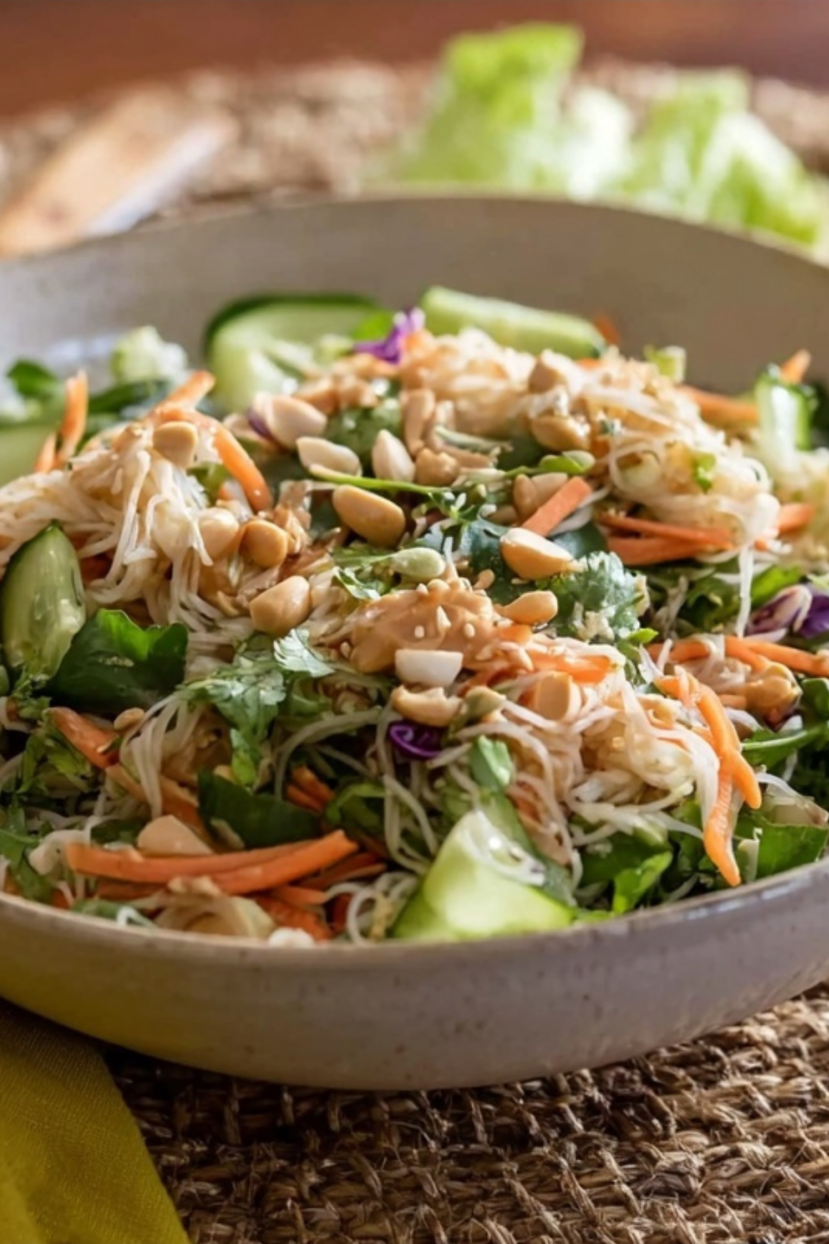 Spring Roll Salad with Peanut Dressing – Easy & Delicious - ZazaCook